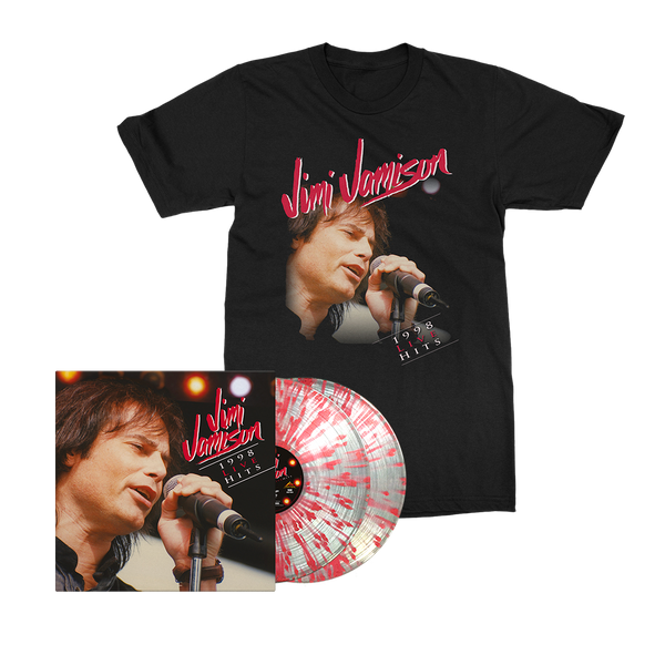 Jimi Jamison - 1998 Live Hits - Crystal Red Splatter Vinyl Merch Bundl